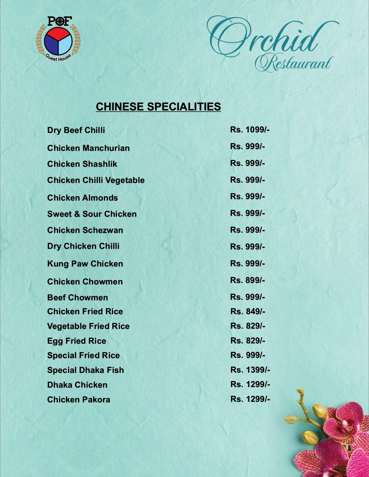 Menu – POF GUEST HOUSE